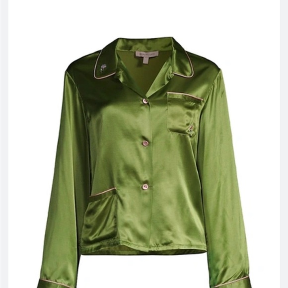 Morgan Lane | Intimates & Sleepwear | Morgan Lane Green Satin Pajama ...
